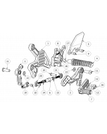 ATTACK PERFORMANCE REAR SET KIT, ZX10R, 16- , AERO HARD (REPLACEMENT P ...